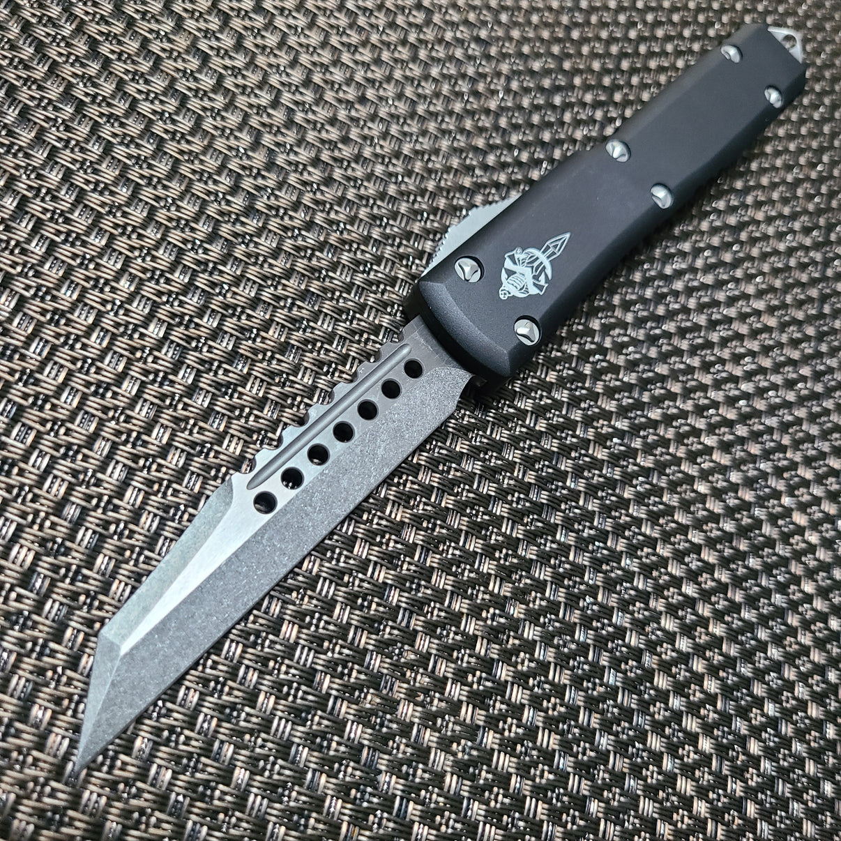 Microtech 119W-10S Ultratech Warhound Stonewash Standard Signature ...